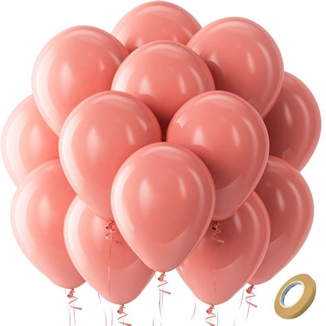 Bezente Dusty Pink Latex Party Balloons 100 Pack 12 Inch