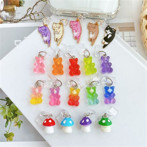 충전단자 보호캡 마개 8핀 C타입 곰돌이 버섯 고양이 에이블리