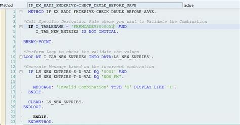 Validation On FMDERIVE SAP Community
