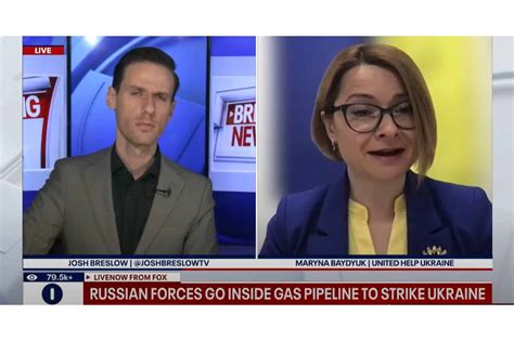 Maryna Baydyuk On Livenow Fox Discussing The Latest Updates On Russias War Against Ukraine