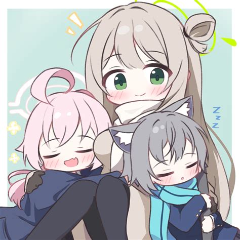 Shiroko Hoshino Nonomi Shiroko And Hoshino Blue Archive Drawn By