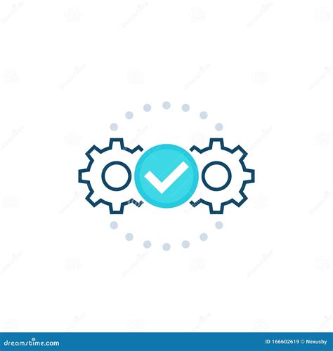 Execution Vector Icon With Cogwheels Stock Vector Illustration Of Cost Symbol 166602619