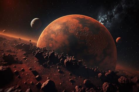Premium Ai Image Red Planet Mars In Space Generative Ai