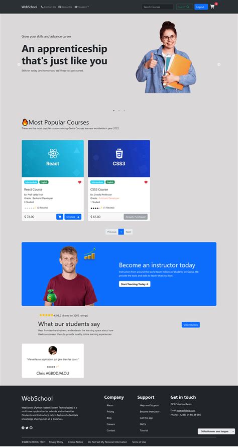 Lms Project With Django And Reactjs Freelancer