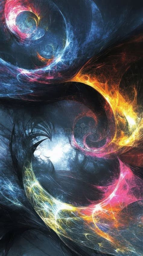 Abstract Swirling Patterns In Vibrant Colors Create A Dynamic And Captivating Visual Effect