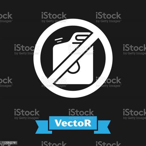 흰색 흰색 검은 색 배경에 격리 된 가솔린 아이콘에 대한 캐니스터가 없습니다 디젤 가스 아이콘입니다 벡터 일러스트레이션 0명에