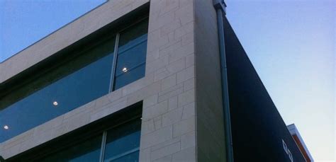 Sandstone Cladding Sawn Stone Laid With Glue And Stainless Steel Sydney Stone Company