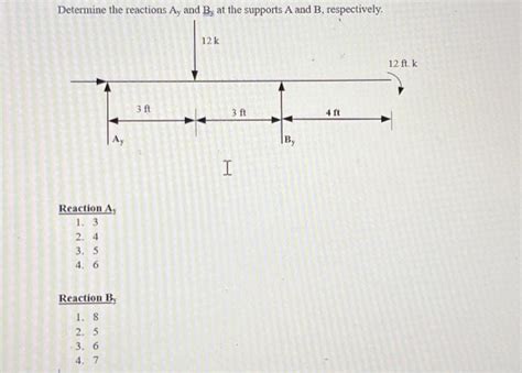 Solved Determine The Reactions Ay And By At The Supports A