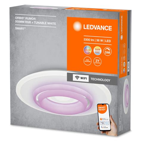 Ledvance Led Ceiling Luminaire With Lights Tw Rgb And Dimmable Smart