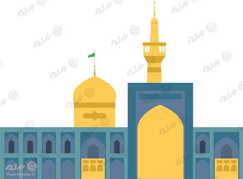 وکتور حرم امام رضا علیه السلام به صورت نقاشی دیجیتال با کیفیت فوق