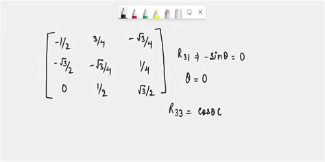 Solved B Calculate The Set Of Euler Angles Corresponding To The