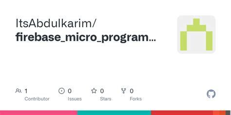 Github Itsabdulkarimfirebasemicroprogrammer