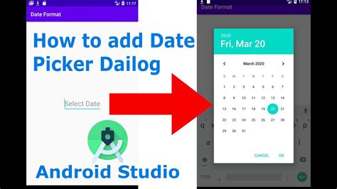 How To Add Date Picker Dialog Android Studio In Hindi YouTube