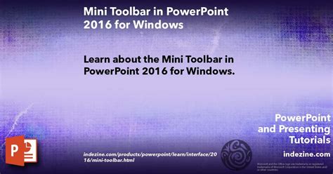 Mini Toolbar In PowerPoint For Windows Mini Toolbar In PowerPoint For Windows