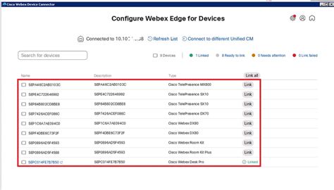 Configure Device Onboarding And Cloud Linking For Webex Edge For Devices Cisco