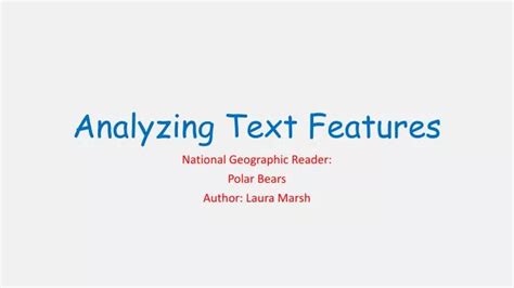 PPT Analyzing Text Features PowerPoint Presentation Free Download ID 3926209