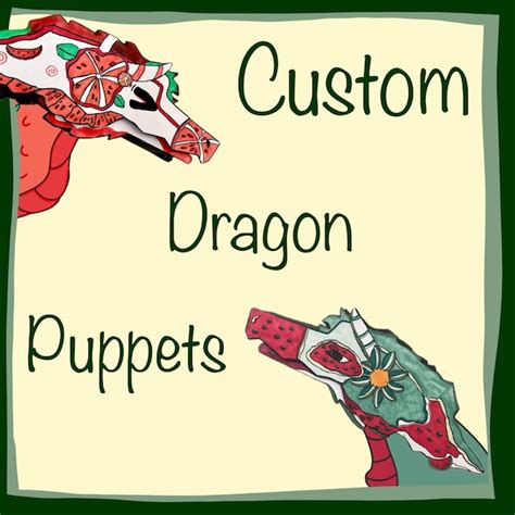 Paper Dragon Puppet Base Etsy