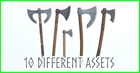 Weapons Series Axes Mini Pack 3d Weapons Unity Asset Store