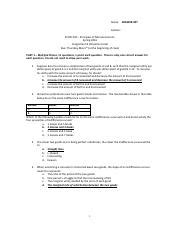 Assignment Answers Name ANSWER KEY Section ECON Principles Of Microeconomics Spring