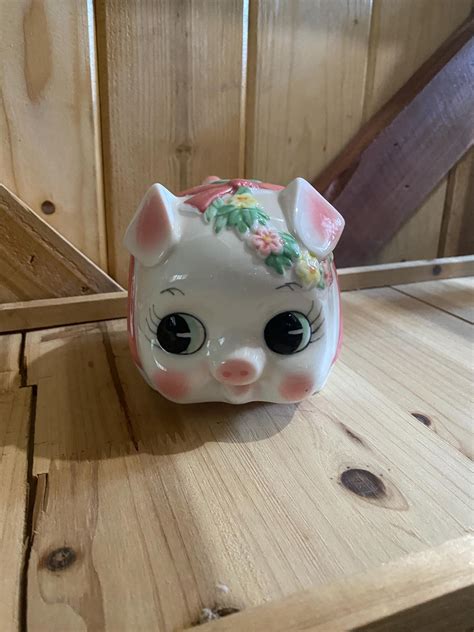 Vintage Decorative Japanese Piggy Bank Vintage Decorative Hand Painted