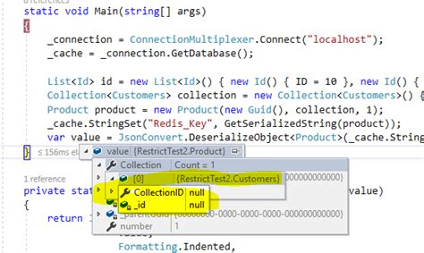 C Values Are Being Null While Getting It From Redis For Complex