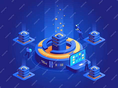 Premium Vector Cryptocurrency Mining Isometric Concept