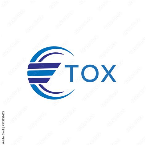 Tox Letter Logo Tox Blue Image On White Background Tox Vector Logo