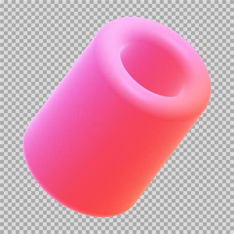 Premium Psd 3d Cylinder Dynamic Gradient Icon