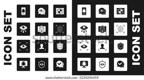 Set Shield Brick Wall System Bug Stock Vector Royalty Free 2234246459 Shutterstock
