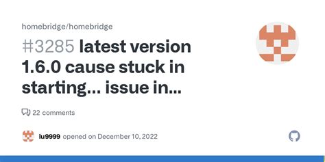 Latest Version 160 Cause Stuck In Starting Issue In Synology · Issue 3285 · Homebridge