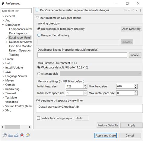 Runtime Configuration