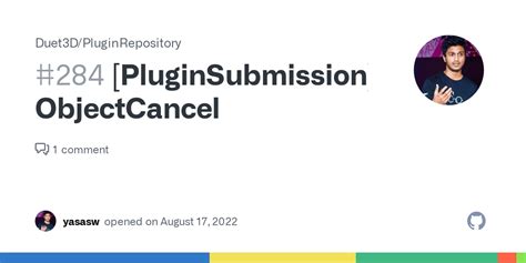PluginSubmission ObjectCancel Issue 284 Duet3D PluginRepository