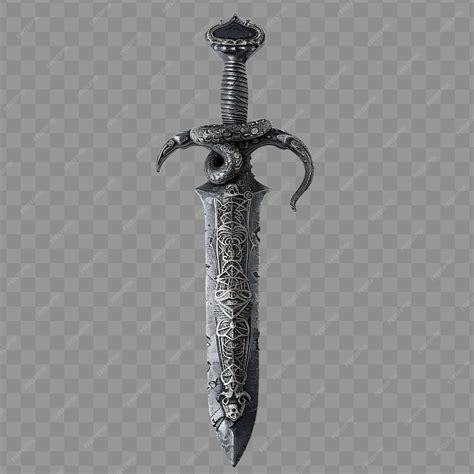Premium Psd Cursed Dagger Of The Assassin Made From Black Steel And
