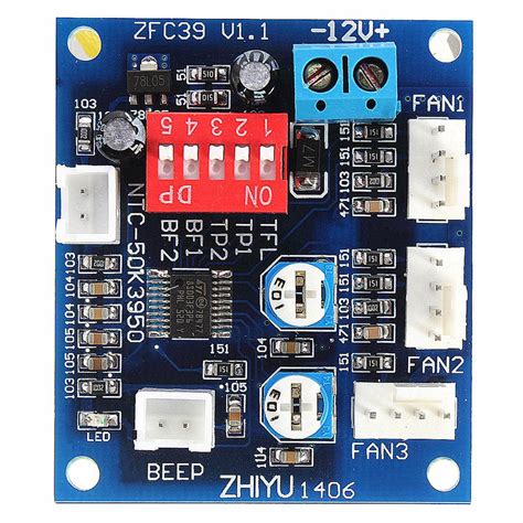 12v 4 Wire Pc Cpu Pwm Fan Temperature Control Speed Controller Module High Temperature Alarm