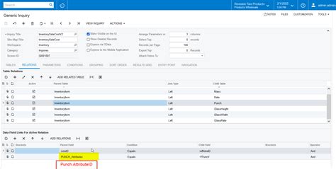 calculation in generic inquiry using attributes issue with data field