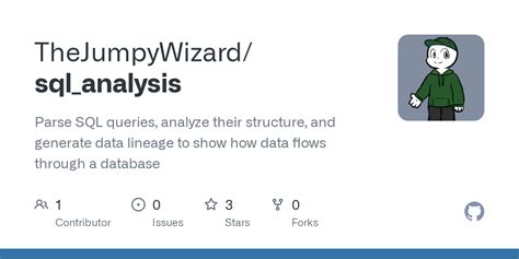 Github Thejumpywizardsqlanalysis Parse Sql Queries Analyze Their Structure And Generate