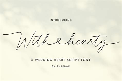 With Hearty Heart Script Font On Behance Behance