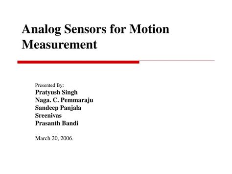 PPT Analog Sensors For Motion Measurement PowerPoint Presentation Free Download ID 392159
