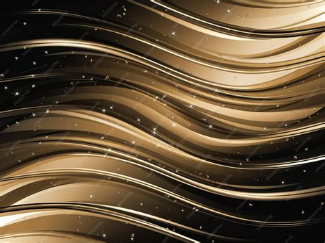 The Dark Brown And Gold Background With Stars Premium Ai Generated Image
