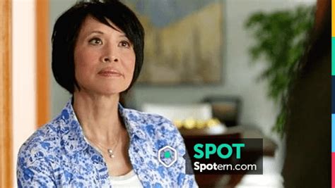 Handm White And Blue Long Sleeve Button Down Floral Shirt Worn By Linda
