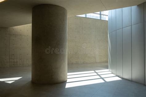 Abstract Minimalist Modern Architectural Space With Concrete Walls