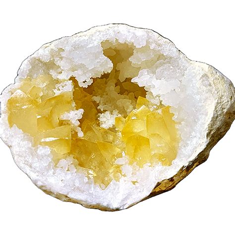 Manda Minerals Rainbow Кварцова Геода с Калцитови Кристали