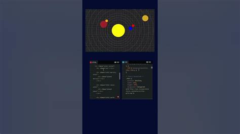 Sun And Planets Html And Css Htmlcss Shorts Youtube