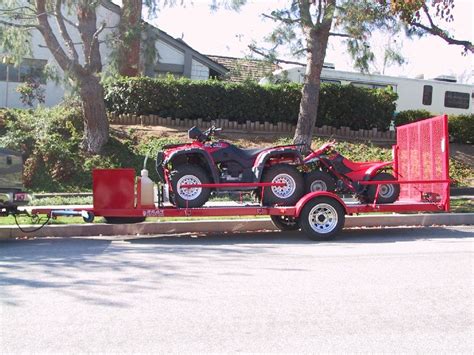 01 Red Custom Atv Motorcycle Trailer 12x5 5 Bed Great Michael Watson Project Manager I T