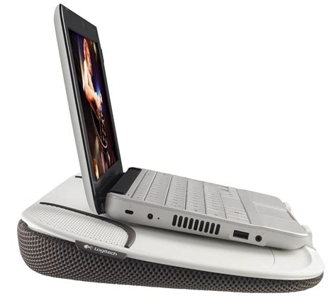 Logitech N Speaker Lapdesk Plug And Play Usb Connection Integrated Stereo Speakers Designed