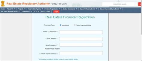 Rera Delhi Registration Process Documents And Charges