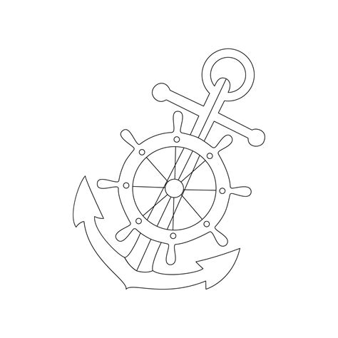 Ship Anchor Single Line Art Beautifully Simplifies The Anchors Complex