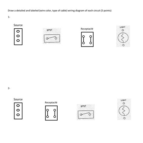 Solved Draw A Detailed And Labeled Wire Color Type Of