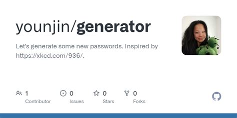 Github Younjin Generator Lets Generate Some New Passwords Inspired