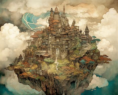 Dreamlike Castle In The Sky Digital Art By Arthur Huang Fine Art America